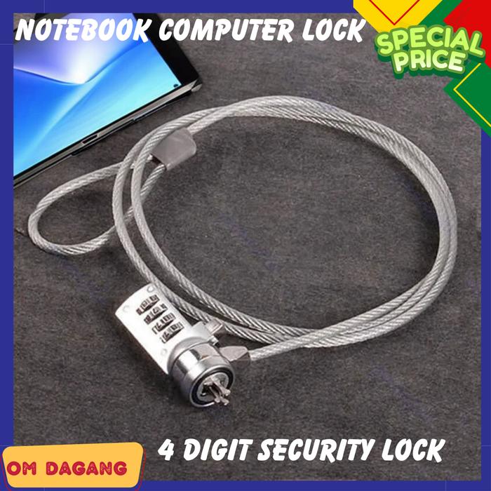 Jual OD Kunci Kawat Seling Sling Pengaman Laptop Code Number Security ...