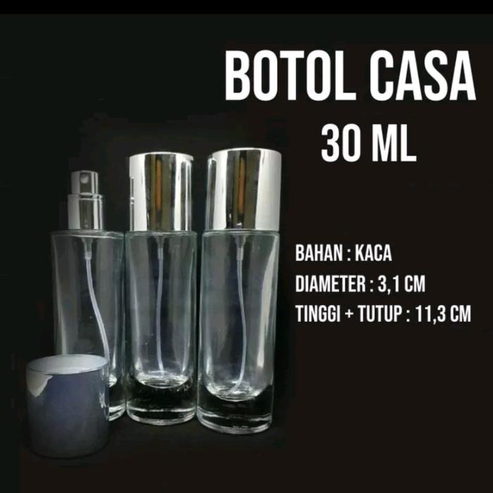 Jual BOTOL CASA TRANS/BOTOL PARFUME POLOS 30ML TUTUP SILVER - Jakarta ...