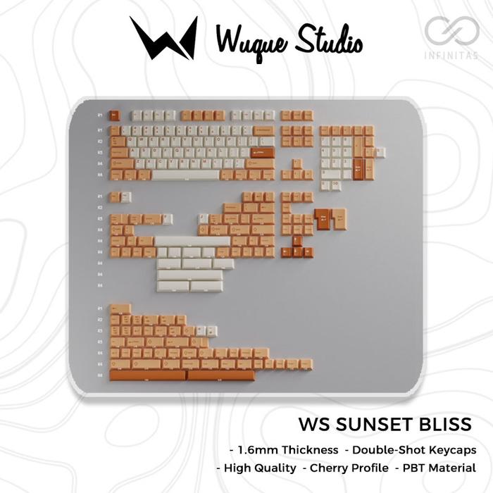 Promo Wuque Studio WS Sunset Bliss Doubleshot PBT Keycaps / Keycap ...