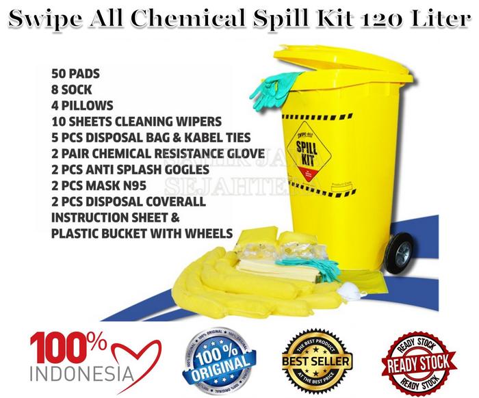 Promo CHEMICAL SPILL KIT 120L SWIPE-ALL C89 Kemasan Box Harga Murah ...