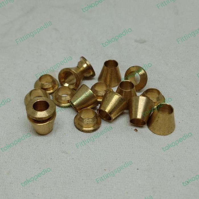 Jual Ferrule / ferul 1/8" OD. Front and back, model Swagelok. Brass ...
