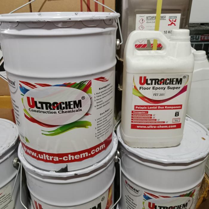 Jual epoxy lantai 20kg set produk ultrachem 2K dark grey untuk pesanan ...