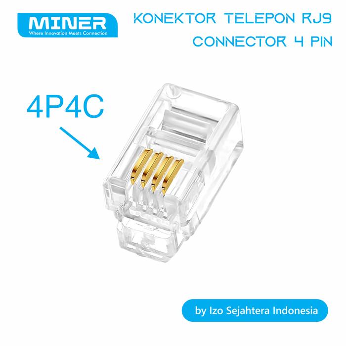 Promo Konektor Telepon RJ9 Connector 4 Pin - Kota Surabaya - Minerhome Store | Tokopedia