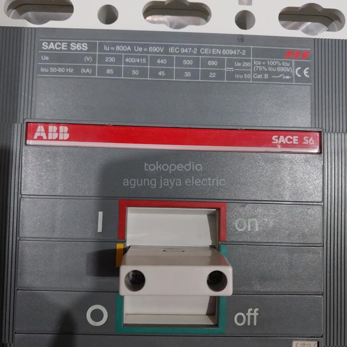 Jual Circuit breaker ABB Sace S6 model S6S 800A 690V 3P - Jakarta Pusat - Agung jaya electric ...