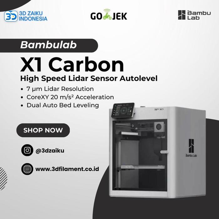 Jual Bambulab X1 Carbon CoreXY 3D Printer High Speed Lidar Sensor ...