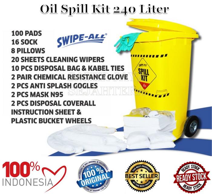 Promo OIL SPILL KIT 240 Liter SWIPE-ALL P90 Kemasan Box Harga Murah ...