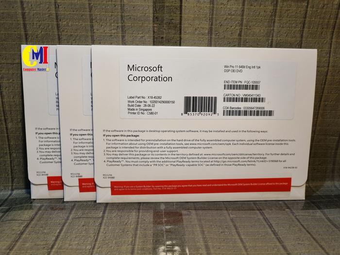 Jual windows 11 Professional 64 bit OEM Original package lifetime ...
