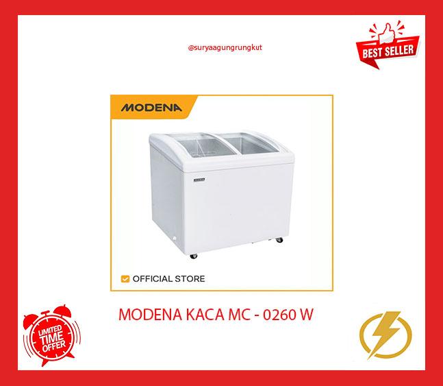 Jual FREEZER BOX MODENA SLIDING KACA 256 LITER 150 WATT MC - 0260 W ...