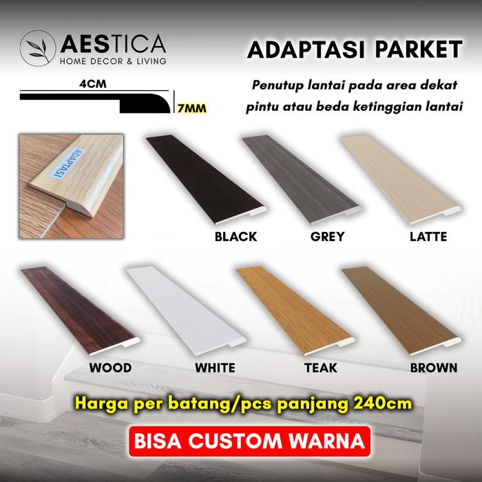 Jual Aksesoris Lantai Lis Siku WPC Wall Panel Plin Adaptasi Transisi Vinyl - Adaptasi Parket ...