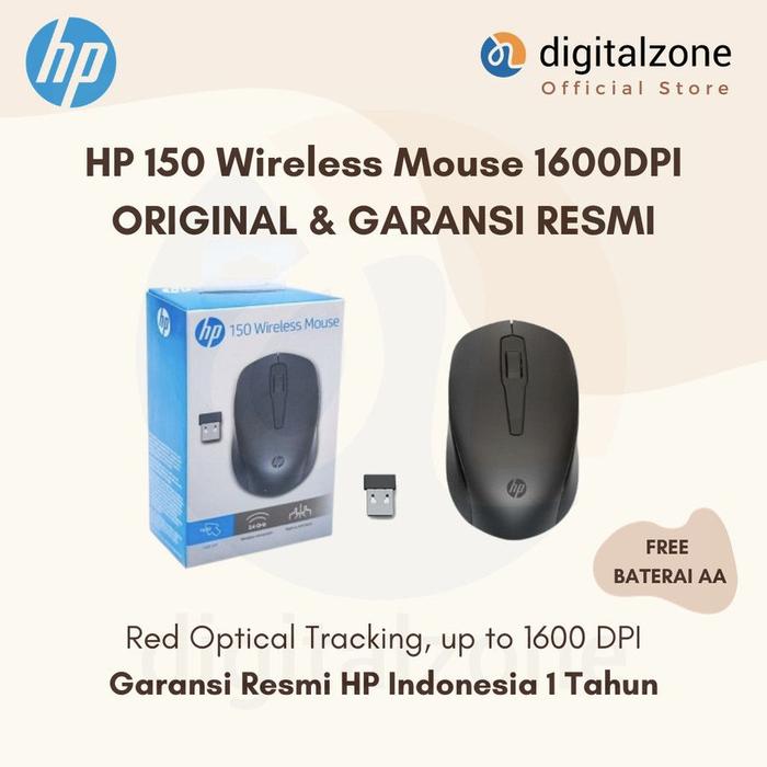 Jual Mouse HP 150 Wireless Mouse 1600 DPI ORIGINAL - Kota Tangerang ...