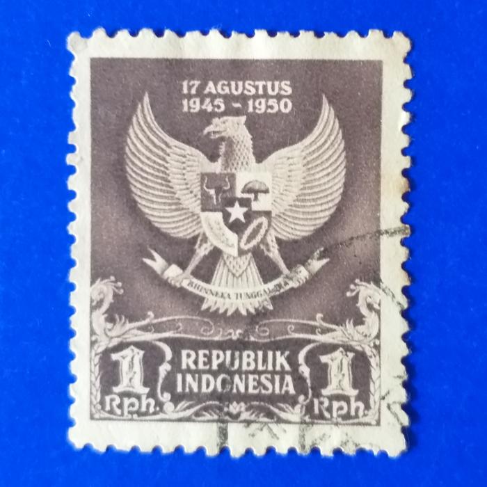 Jual Prangko Indonesia Lambang Negara Garuda Pancasila warna hitam ...