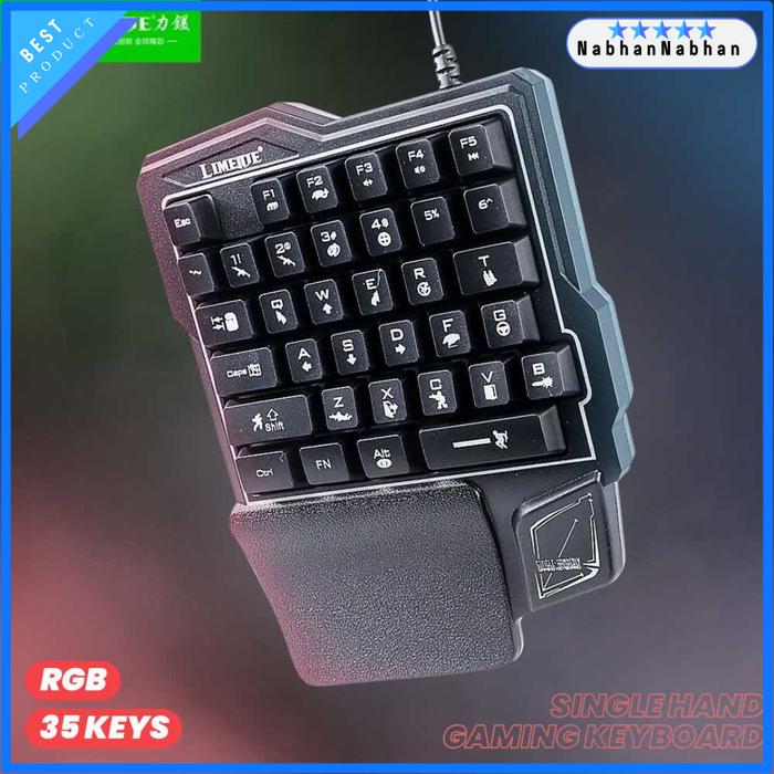 Jual Keyboard Gaming Single Hand Gaming Keyboard RGB 35 Keys - Jakarta ...