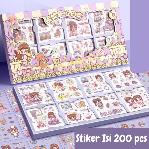Jual Sticker Stiker Aesthetic Lucu Kartun Momo Karakter Anak Korea ...