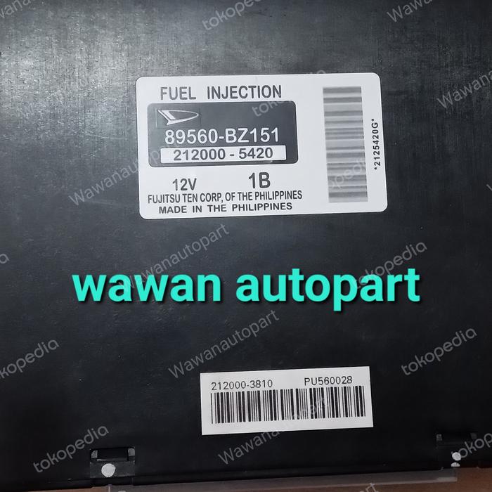 Jual ECU AVANZA,XENIA,Gran max 1.3/1300CC NEW kode.89560-BZ151 - Kota ...
