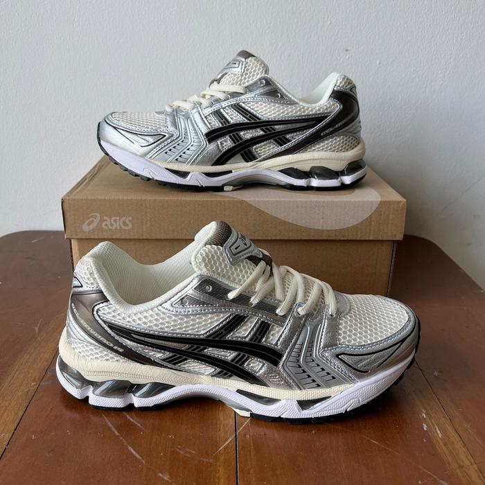 Jual Sepatu Running Lari Pria Asic Gel 14 Cream Black ORIGINAL ...