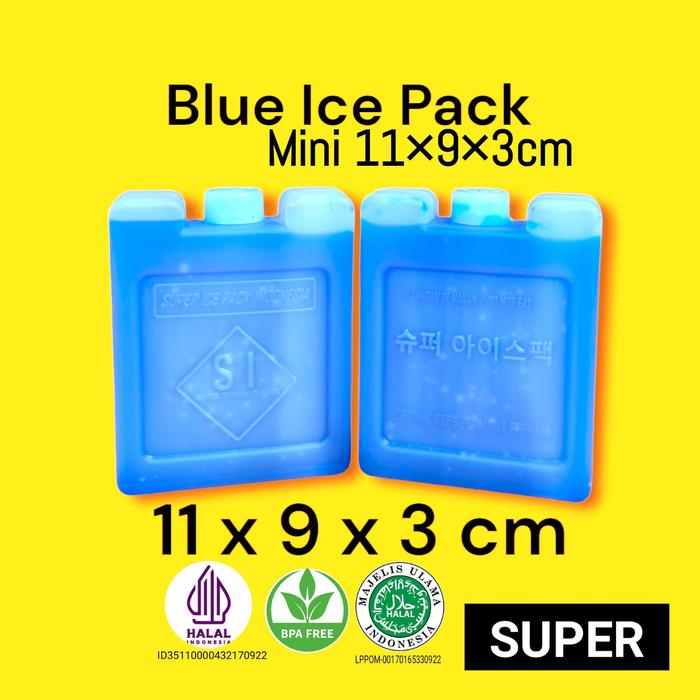 Jual Ice Pack Mini 11x9x3cm Blue Ice Gel Pack Thermafreeze Cooler bag ...