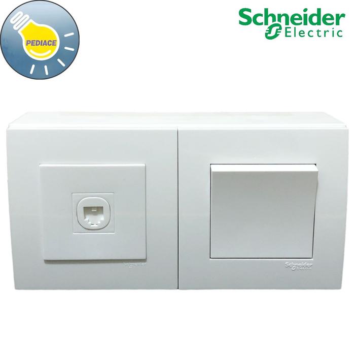 Jual Socket Outlet Telepon 1 Gang + Saklar Engkel Outbow Schneider ...