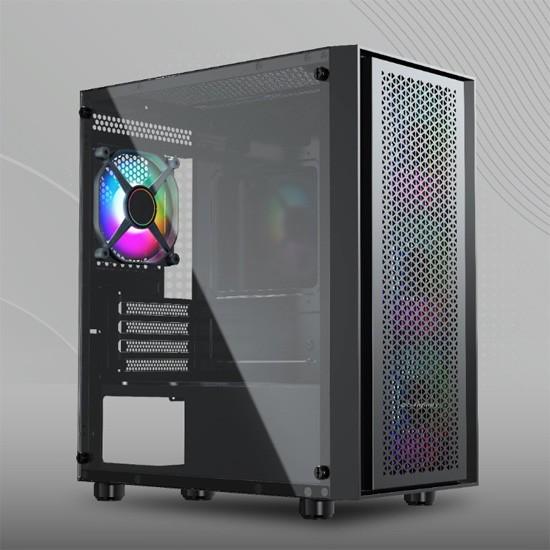 Jual INFINITY Casing HORUS V2 mATX with 3 RGB Fans Tempered Glass mATX ...