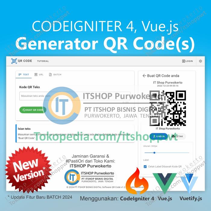 Jual Source Code Aplikasi Web QR Code Generator Sederhana CodeIgniter 4 ... Jual Source Code Aplikasi Web QR Code Generator Sederhana CodeIgniter 4 ...
