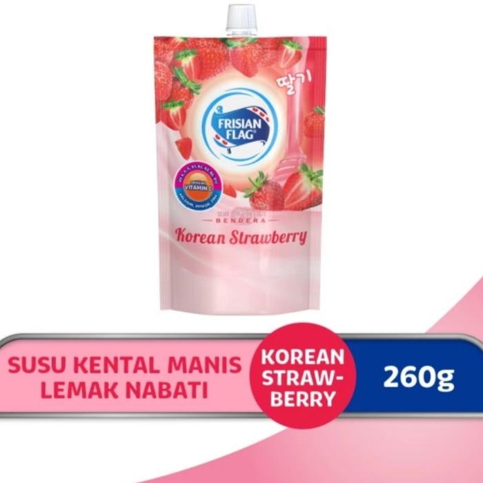 Jual SKM FRISIAN FLAG BENDERA KENTAL MANIS KOREAN STRAWBERRY POUCH 260 ...