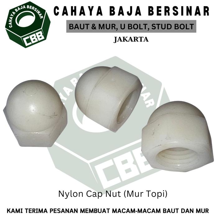 Jual Mur Topi Nylon (Cap Nut) M6 - 1.0 - Jakarta Barat - Cahaya Baja ...
