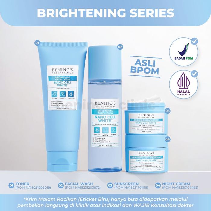 Jual Paket Brightening Bening Skincare Dr Oky Pratama Benings Clinic HITAM - Jakarta Utara ...
