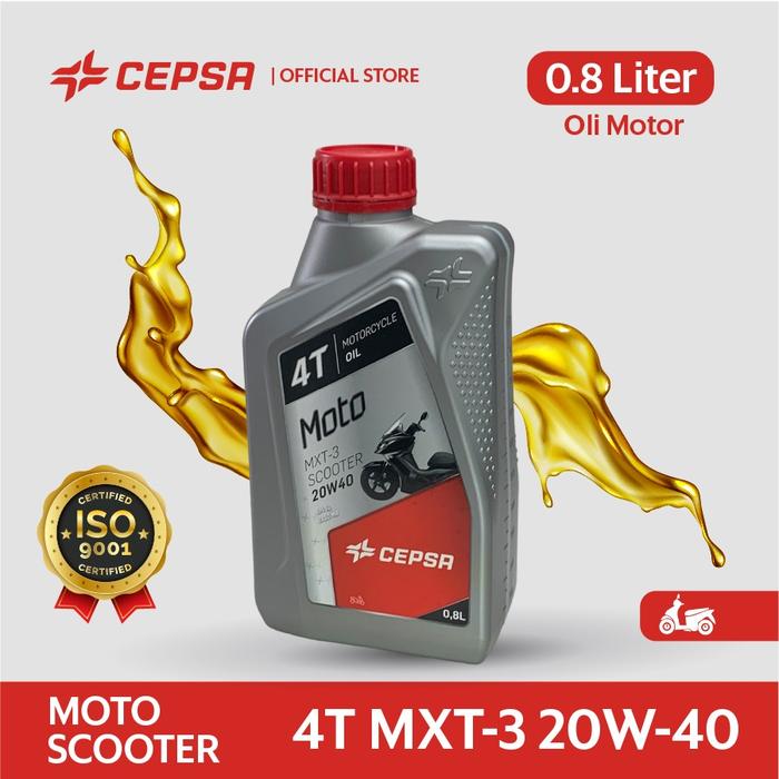 Promo Oli Motor Matic 20W 40 CEPSA MOTO SCOOTER MXT-3 ukuran 0,8ml ...