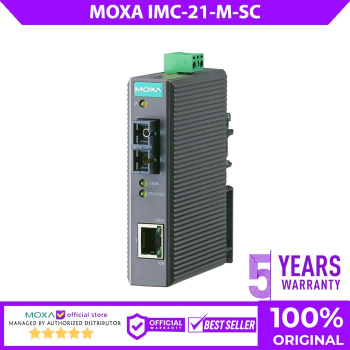 Promo Ethernet to fiber media converter multimode moxa IMC-21-M-SC connector Cicil 0% 3x ...