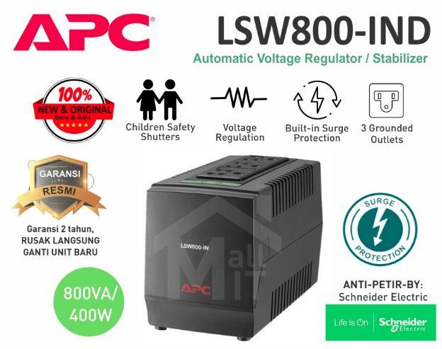 Jual Stabilizer APC Stavolt 800VA LSW800 LSW800-IND 400W Surge ...