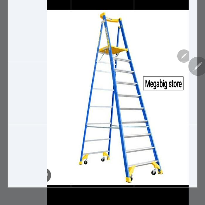 Jual Ladder Platform FIBERGLASS Krisbow 3.0 Meter 10FT Tangga 300cm 10 ...