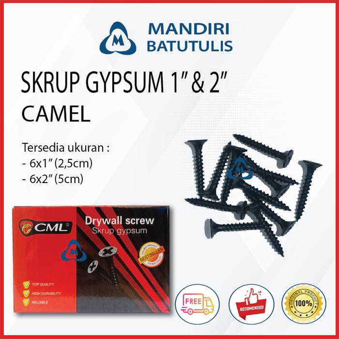 Jual Skrup Gypsum Camel 6 x 1" 2,5cm - Sekrup Gipsum GRC / Drywall ...