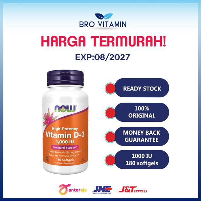 Jual Now Vitamin D3 D-3 1000IU 180 softgels l imun inflamasi tulang gigi - Jakarta Barat - Bro ...