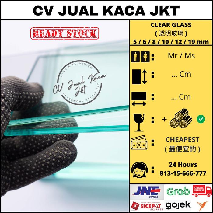 Jual Kaca Clear / Kaca Bening 5 mm ( 5 mili ) masih tajam Volume 1 m2 ...