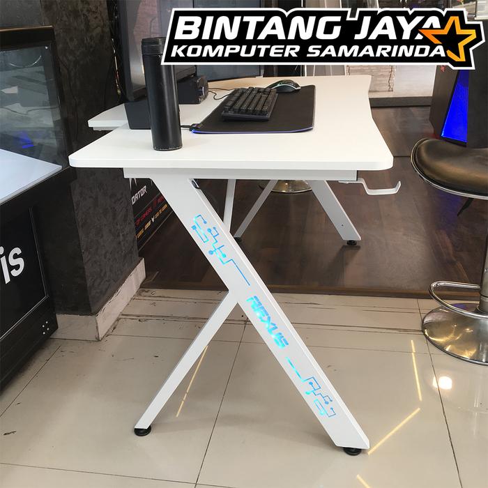 Jual Meja Gaming Rexus Gala Rxd-140 Rgb Led Gaming Desk Carbon Di ...