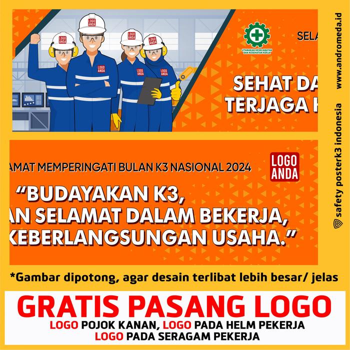 Jual SPANDUK Banner Tema Bulan K3 Nasional Varian 2 - 4x1 Meter - Kota ...