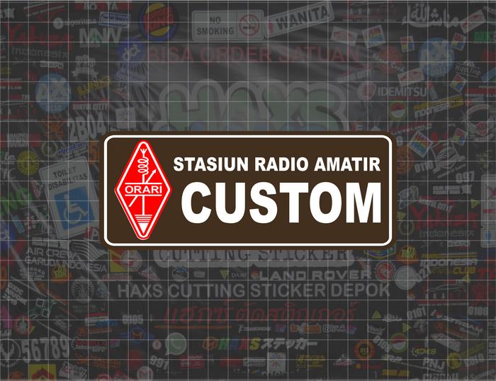 Jual Cutting Sticker Custom Callsign Orari Stasiun Bergerak Ukuran 15 ...