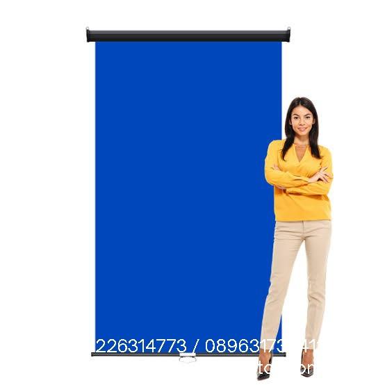 Promo Layar motorized blue screen 4m x 3m elektrik layar background ...