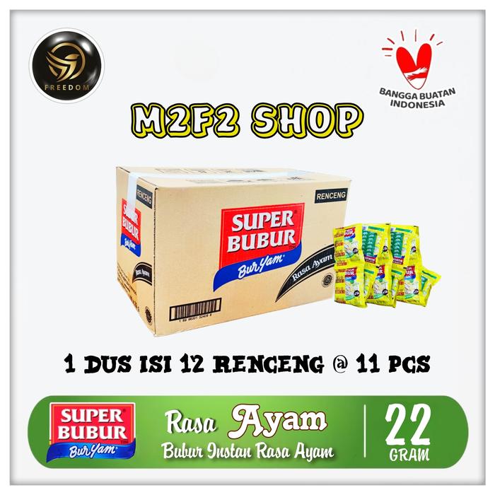 Jual Bubur Instan Super Bubur BURYAM Seduh Rasa Ayam - 22 gr (Karton ...
