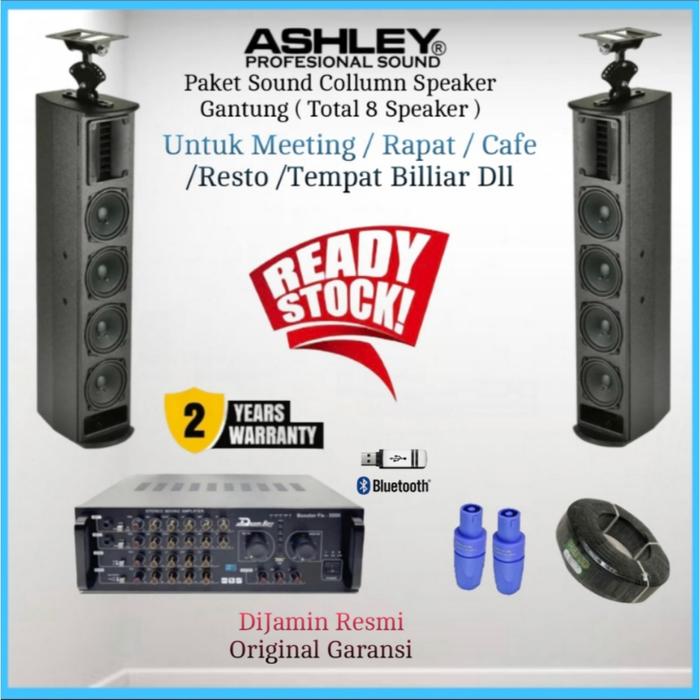 Jual Paket Sound System Speaker Gantung column ashley 8 speaker 2 ...