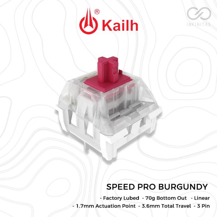 Jual Kailh Speed Pro Burgundy mechanical keyboard switch (Linear ...