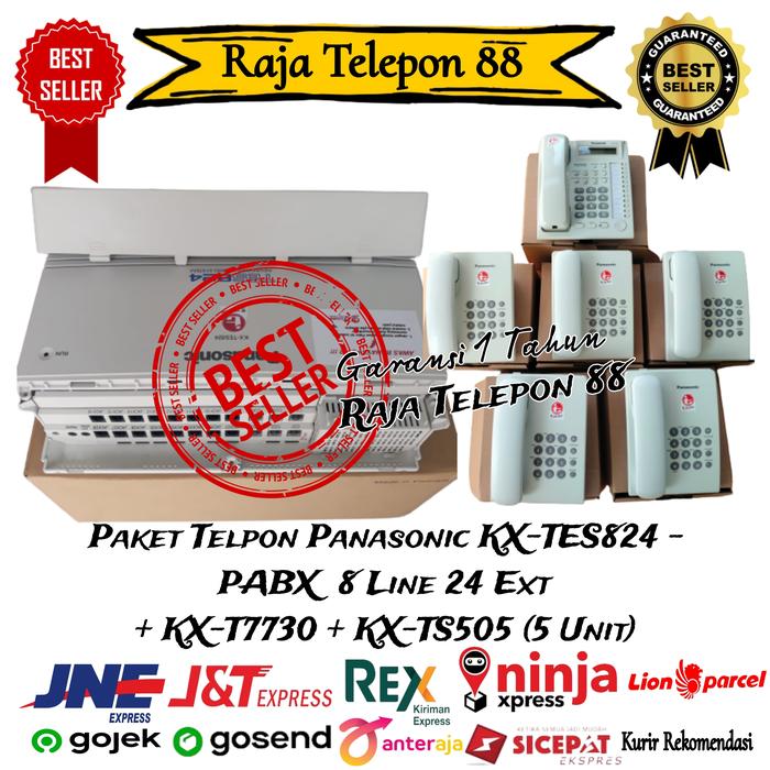 Jual Paket PABX panasonic kx ts824+kx-t7730+kx-ts505(5 unit) 8 line 24 ext - Jakarta Pusat ...