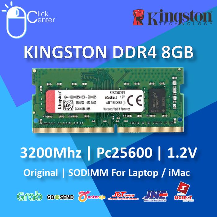 Jual RAM LAPTOP KINGSTON DDR4 8GB 3200 Mhz / PC 25600 SODIMM MEMORY NB ...