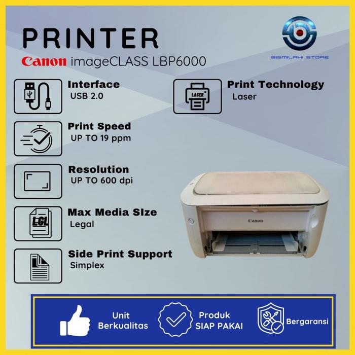 Jual Obral Printer Laser Canon LBP 6000 Toner Full Hasil Bagus Siap ...