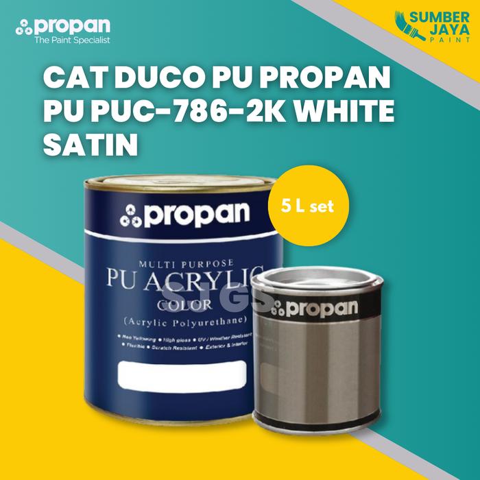 Jual CAT KAYU DUCO PROPAN PU COLOR PUC-786-2K WHITE SATIN-5 LITER SET ...