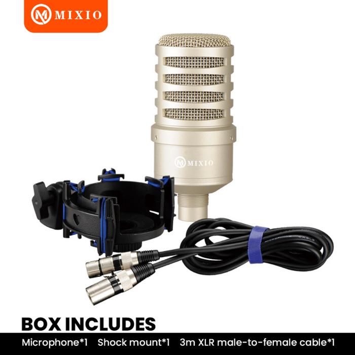 Promo MIXIO TL-H5 PodMic Dynamic Podcasting Microphone 48V Condenser ...
