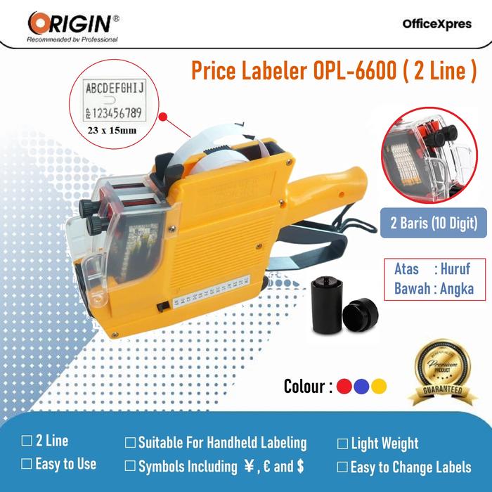 Jual Price Label 6600 2 Line / Alat Label Harga 2 Baris / Pencetak ...