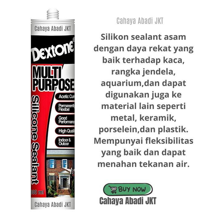 Jual Lem Dextone Silicone Sealant Multi Purpose 300ml - Clear - Jakarta Pusat - CAHAYA ABADI JKT ...