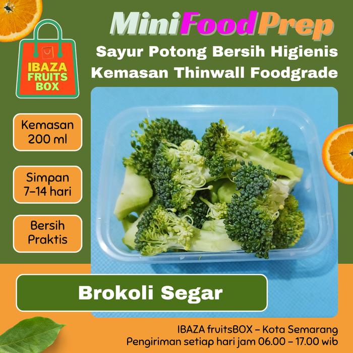 Jual Sayur Prep Brokoli Potong Food Prep Sayur Segar Kemasan Box 200ML ...