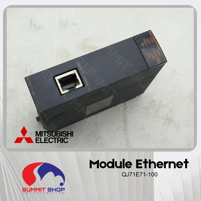 Jual PLC Mitsubishi QJ71E71-100 | Module Ethernet I/F - Kota Cimahi - SUMMIT-SHOP | Tokopedia