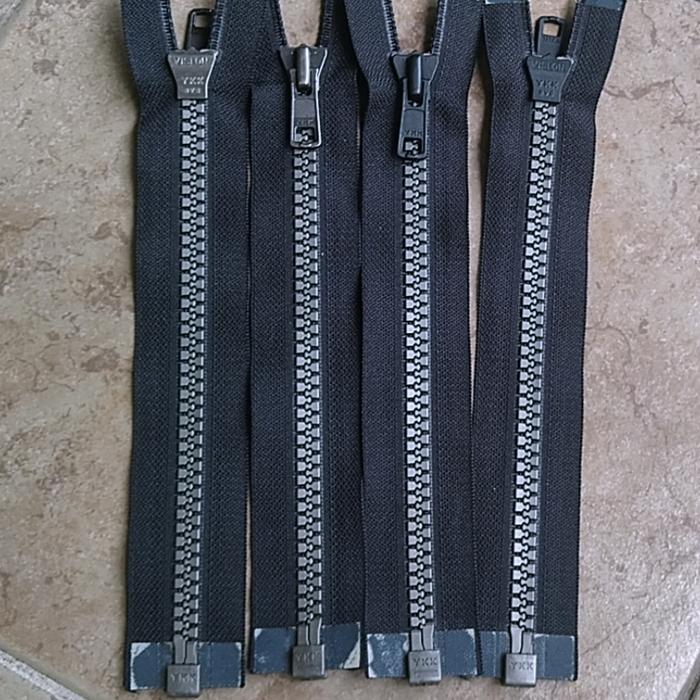 Jual Resleting Jaket Tas Kantong Vislon Original YKK no 8 Hitam Abu ...